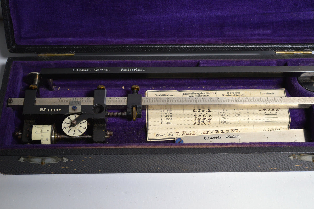 1928 Swiss Coradi Amsler type Polar Planimeter drawing drafting instru ...